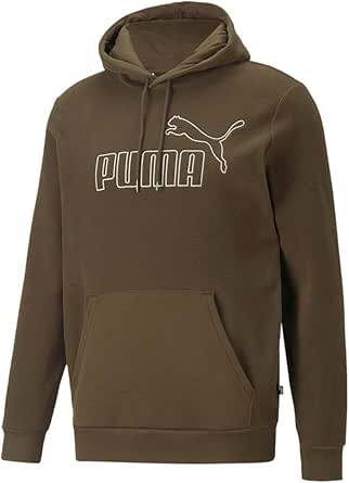 PUMA Mens Essential Elevated Polarfleece Logo Hoodie Casual Outerwear ...