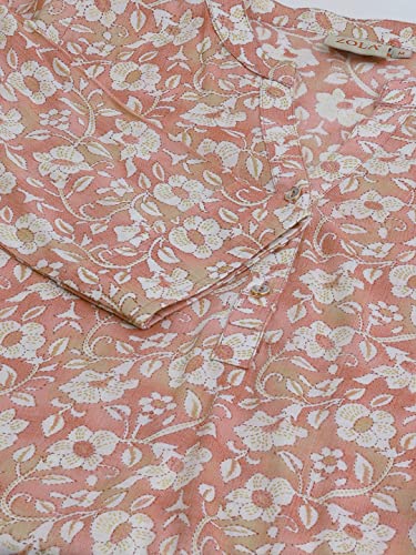 Buy ZOLA Exclusive Mandarin Collar Cotton All Over Kalamkari Print ...