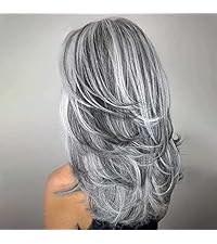 Amazon.com : XIUFAXIRUSI XIUFAXIRUSI Short Grey Curly Wigs for Women ...