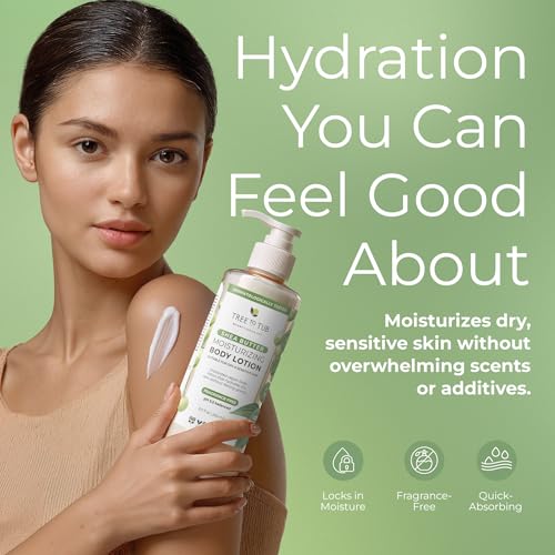 Tree to Tub Unscented Shea Butter Body Lotion for Dry Skin - Fragrance ...