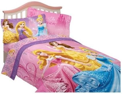 Disney Princess Sparkling Elegance Twin Comforter and Sheet Bedding Set ...