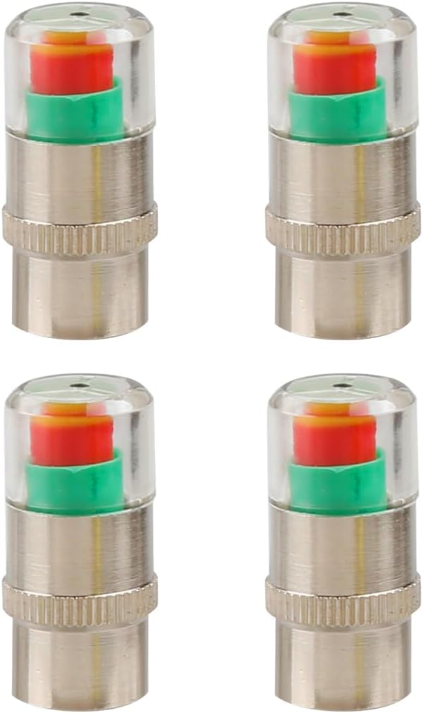 Luckious 4 PCS Car Tire Tyre Pressure Monitor Valve Stem Caps - Safety ...