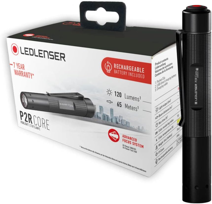 Ledlenser P2R Core Mini LED Stiftleuchte, 120 Lumen, aufladbar mit ...