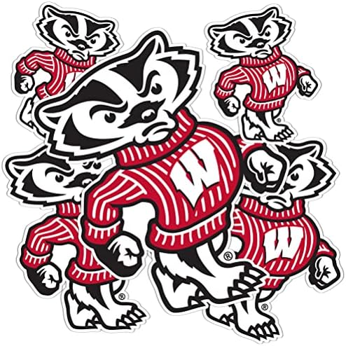 Amazon.com: Wisconsin Badgers NCAA Vinyl Sticker Decal 9"x12" Cornhole ...