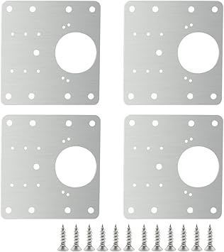 4 PCS Hinge Repair Plate,Stainless Steel Fix The Hinge Side Plate ...