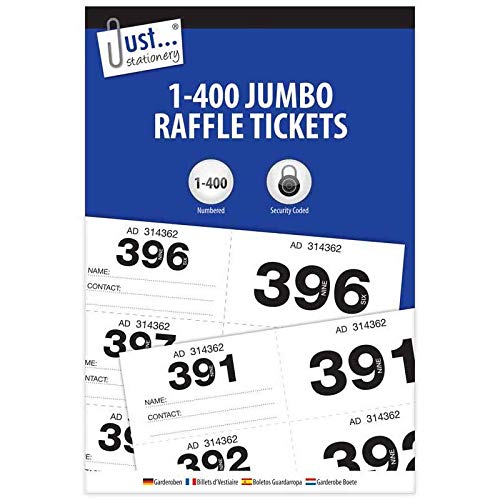 JMS we create smile (SET OF 15 Jumbo Cloakroom Raffle Ticket 1-400 ...