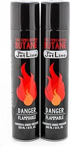 Amazon.com: Jetline 5X Refined Premium Butane 330ml / 13 fl.oz Can ...