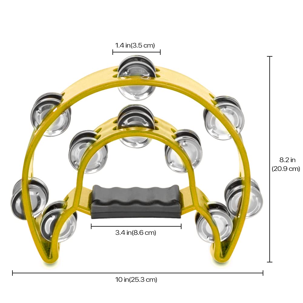 Snapklik.com : Flexzion Tambourine Metal Half Moon Musical Instruments ...