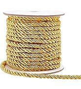 Amazon.com: PH PandaHall 5mm 18 Yards Twisted Gold Rope Nylon Cord Trim ...