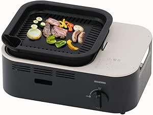 Amazon | アイリスオーヤマ 減煙焼肉カセットコンロ 煙の少ない スモークレス IGC-GY1-H チャコール | アイリスオーヤマ(IRIS OHYAMA) | カセットコンロ