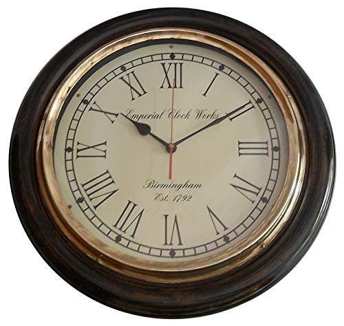 Buy The Heritage World 16" Wall Clock Imperial Clock Works with Ring ...