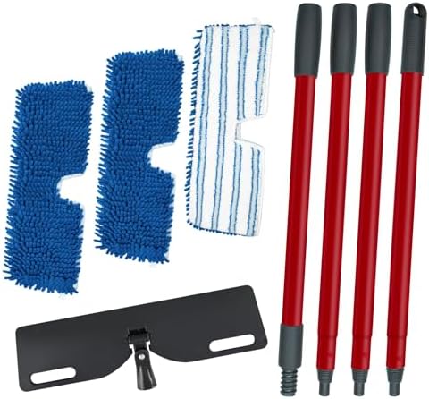 Amazon.com: Microfiber Mops for Floor Cleaning, Flat Mop with 3 ...