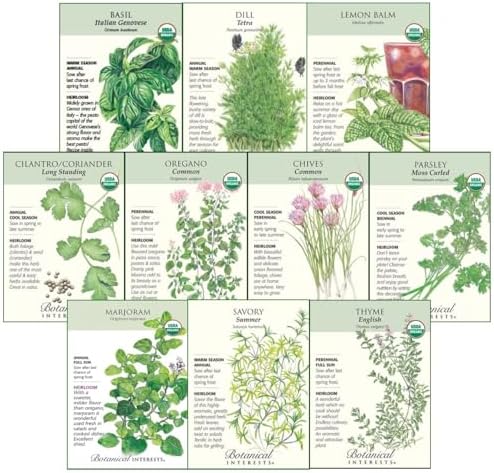 Amazon.com : Botanical Interests Non-GMO Starter Herb Garden Seed ...