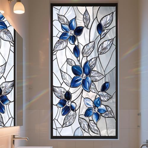 Amazon.com: AOHMPT Stained Glass Window Privacy Film Static Cling ...