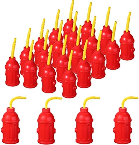 Amazon.com: 4E's Novelty Fire Hydrant Straw Cups With Lids (10 Pack ...