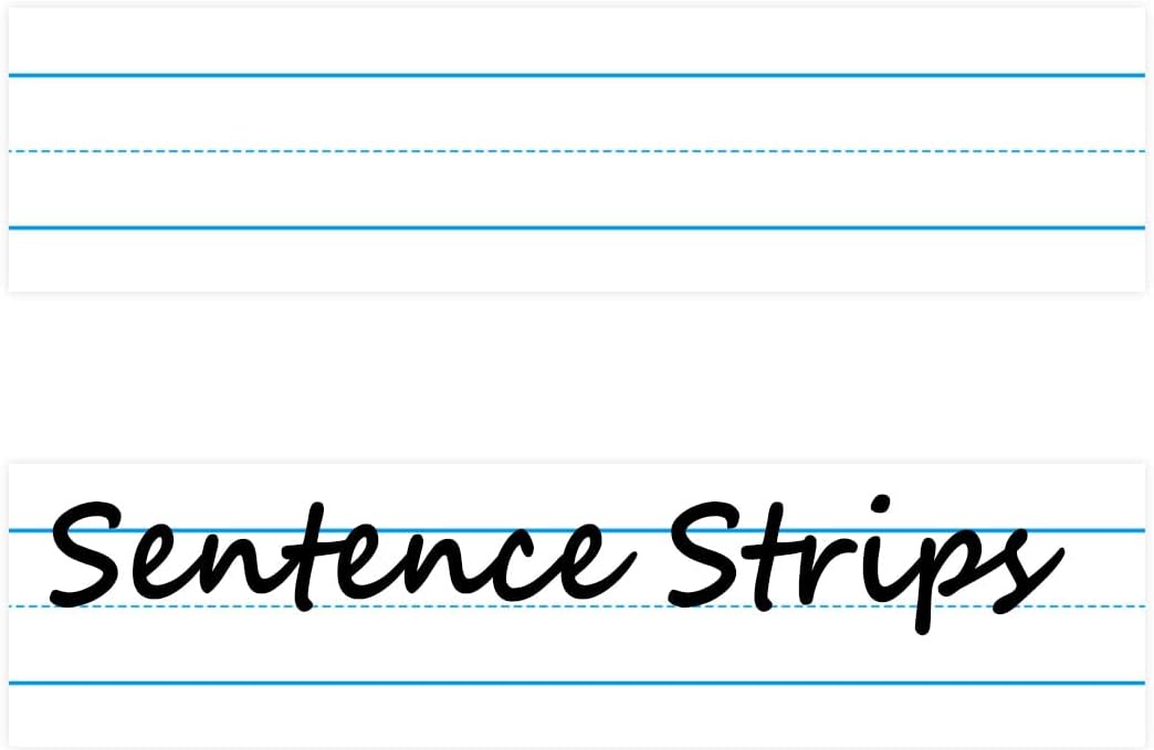 Amazon.com: Magnetic Sentence Strips Stickers, 12 x 3 Inch Blue Lined ...