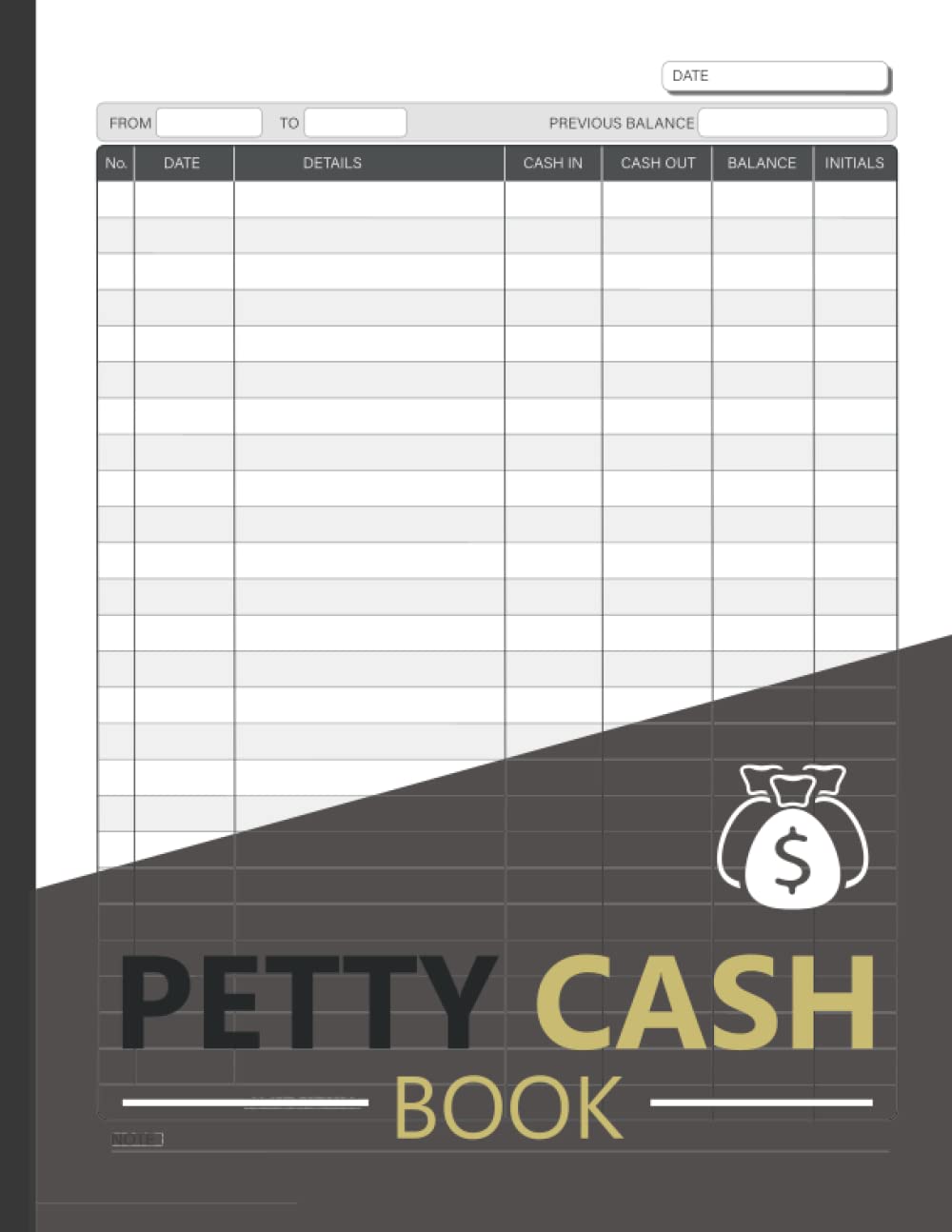 Petty Cash Book Cash Flow Log Book A4 Petty Cash | Desertcart INDIA