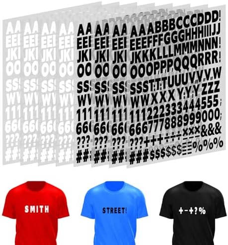 6 Sheets Iron On Letters 858 Pcs Heat Transfer Letters 1 Inch Iron On ...
