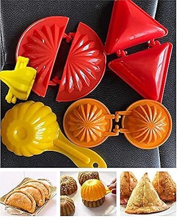 Multicolor Plastic Gujiya, Modak, Samosa, Kachori Making Mould Set with ...