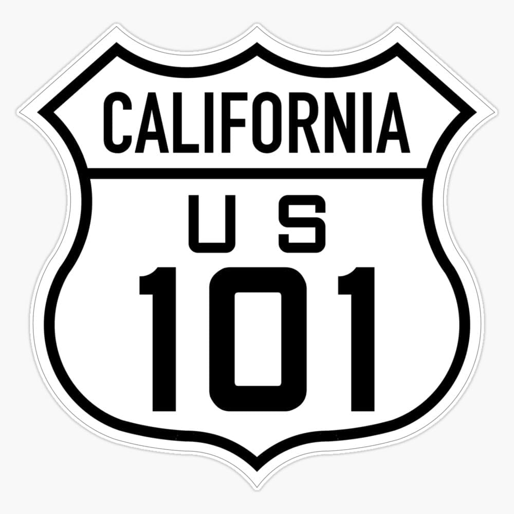 Amazon.com - Highway 101, California, USA Window Bumper Sticker Decal 5"