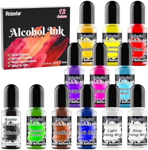 Amazon.com : Alcohol Ink Set - 40 Bottles Vivid Colors High ...
