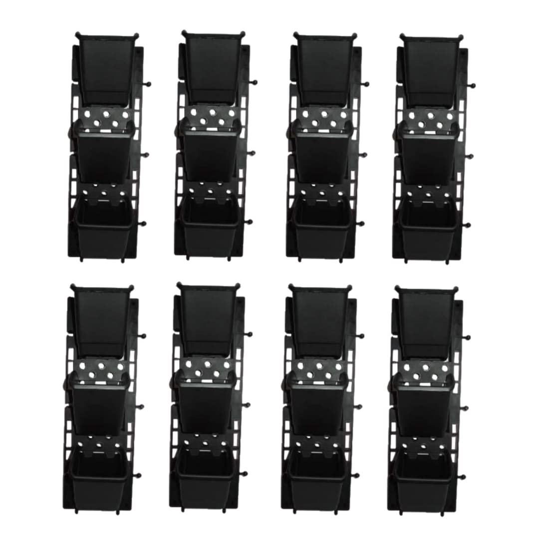 CAPPL Plastic Vertical Wall Garden Panel with Hanging Pots (8 Panel ...