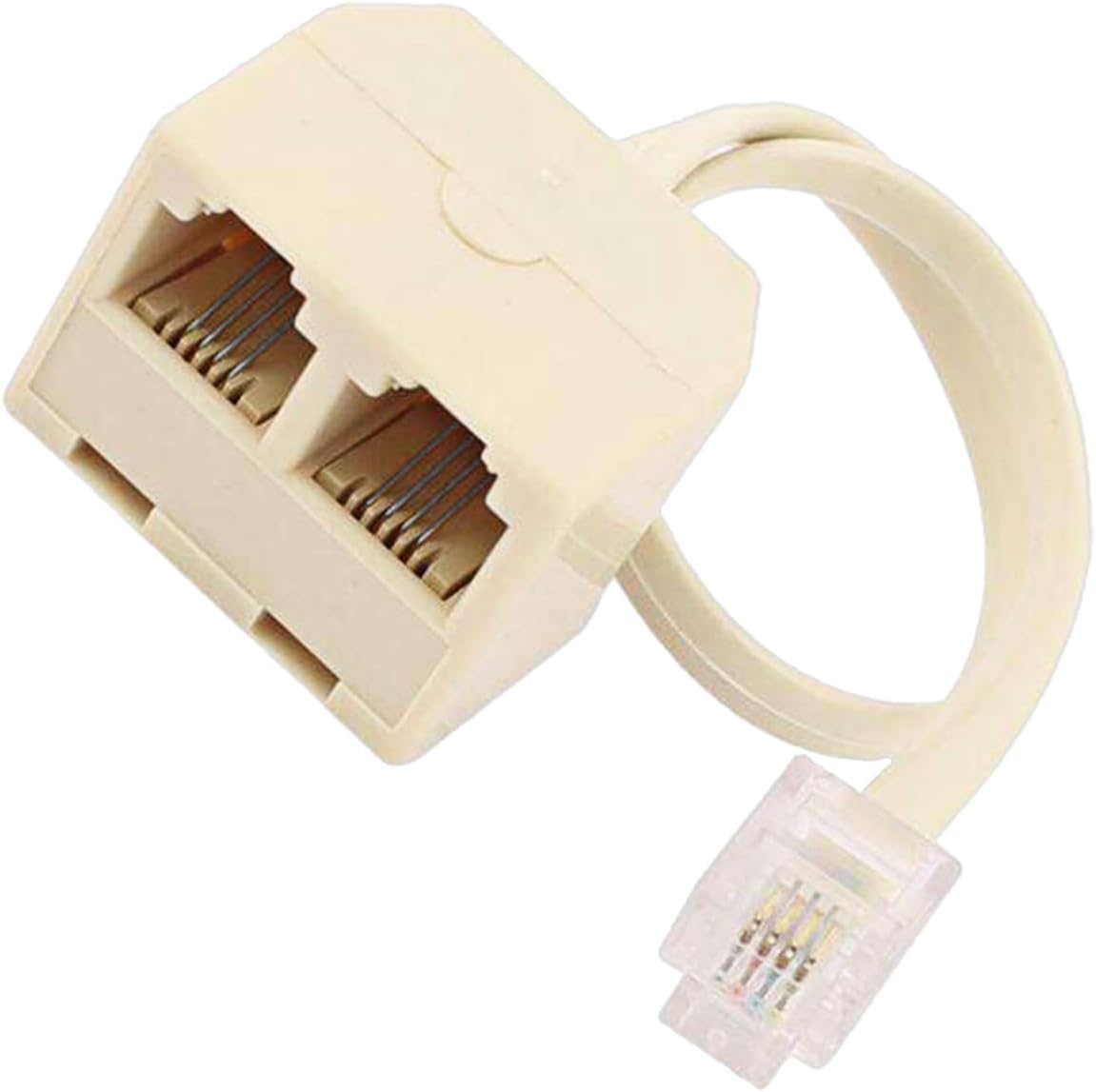 Amazon | Mesanda 電話スプリッター RJ11 電話アダプター 分岐アダプター 延長コネクタ モジュラージャック 電話 延長分配ケーブル 分配器 電話回線交換 6P4C メス-2 ...