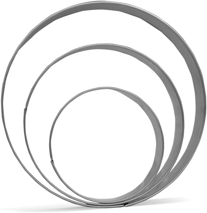 Amazon.com: 5 Pieces Round Cake Ring Set Biscuit Cutter Circle Cookie ...