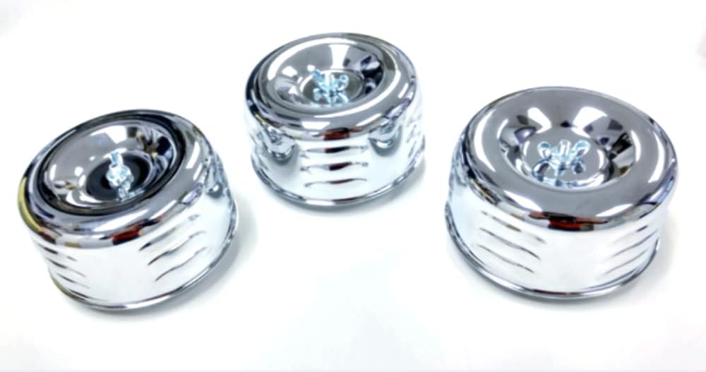 Amazon.com: 4-5/8 Chrome Louvered Air Cleaners Tri-Power Intake 1BBL 2 ...