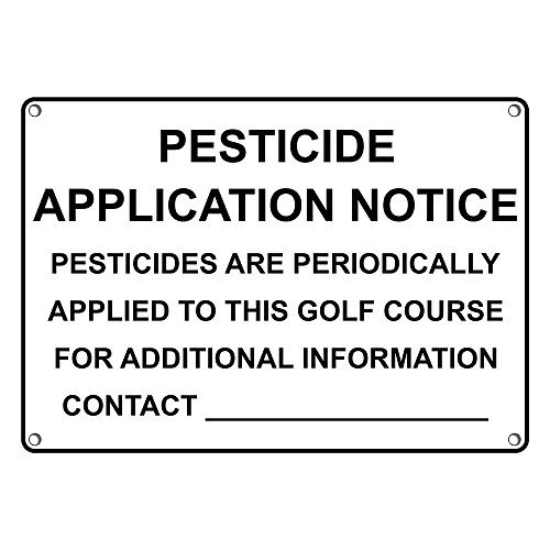 Weatherproof Plastic Georgia Pesticide Application Notice Sign with ...