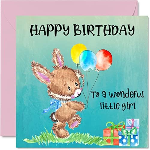 Special Birthday Card Girl - Little Girl Cute Rabbit - Happy Birthday Card Girl, Girls Birthday ...
