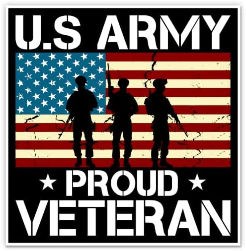 Amazon.com - US Army Veteran Stickers - 2 Pack - Waterproof Vinyl for ...