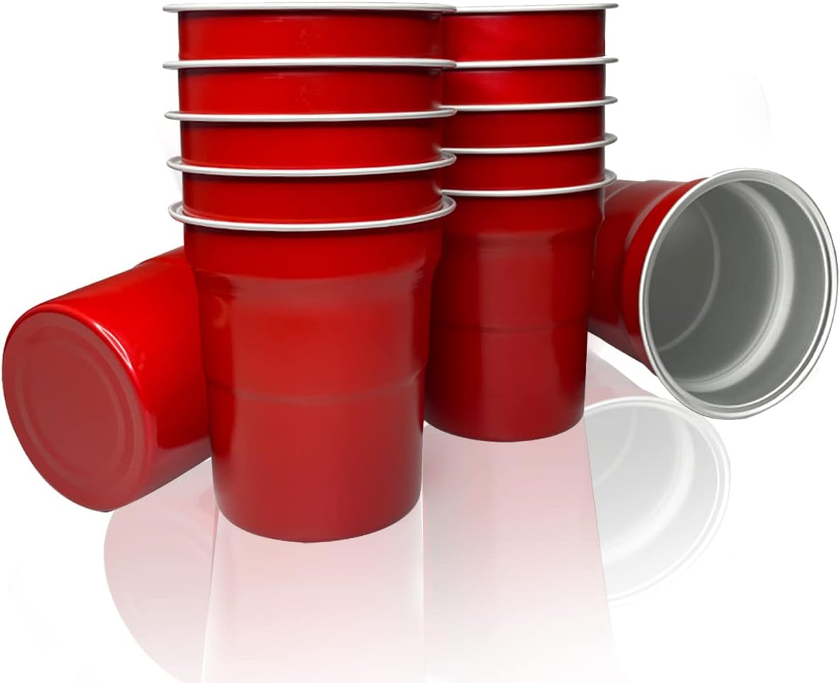 Amazon.com: Ball Aluminum Cup Recyclable Party Cups, Ball Logo, 12 oz ...