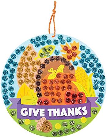 Amazon.com: Cornucopia Glitter Mosaic Craft Kit -12 - Crafts for Kids ...