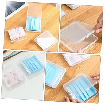 Amazon.com: VILLFUL 2pcs Mask Storage Box Portable Organizer for Face ...