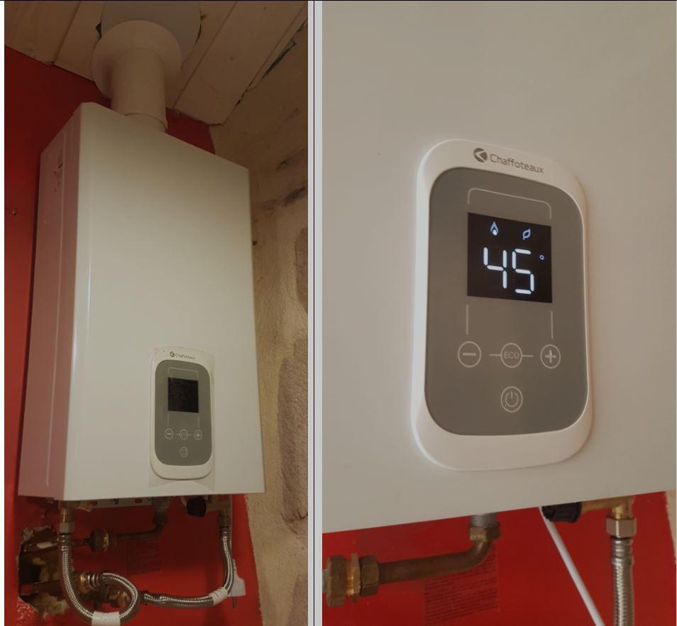 Chauffe Bain Gaz Ventouse Avenir Plus LNX BasNox Chaffoteaux 16 L/Min ...