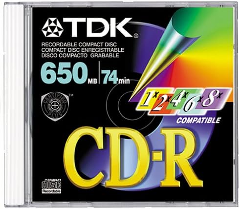 TDK cd-r74mgax CD-R, 74 Minute, 650 MB (Single mit Jewel Case ...