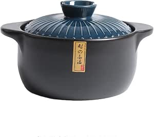 Clay Pot for Cooking, Ceramic Japanese-Stone Pot with Lid, Casserole ...