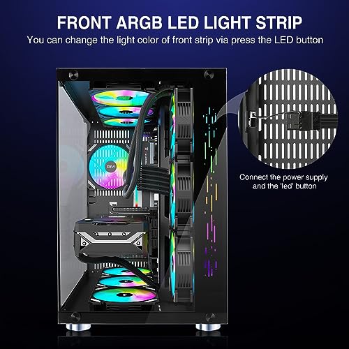 Snapklik.com : GIM ATX Gaming PC Case, 270 Full View Tempered Glass ...