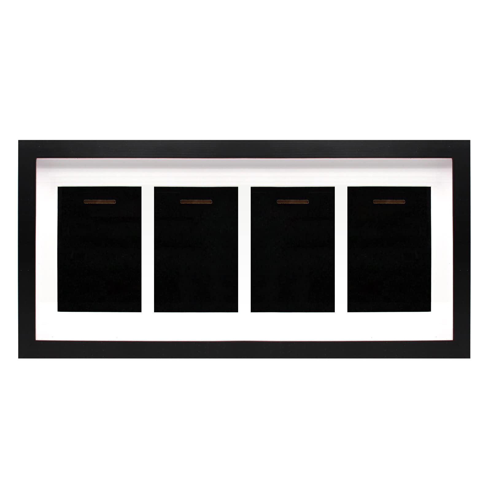 Snapklik.com : 20" Medal Display Frame, Black Medal Display Case For 4 ...