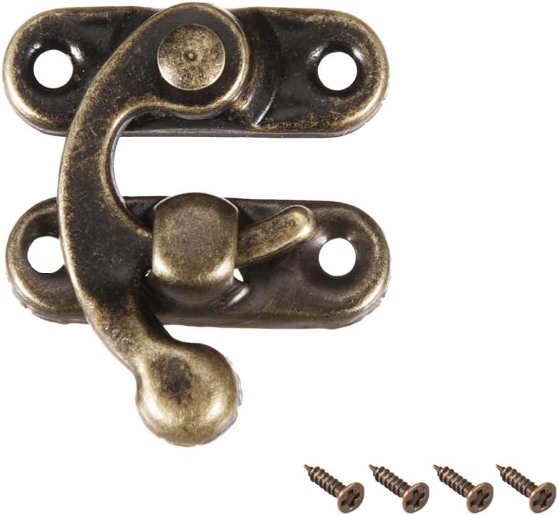 uxcell Decorative Antique Vintage Lock Clasp Left Latch Hook Hasp 32mm ...