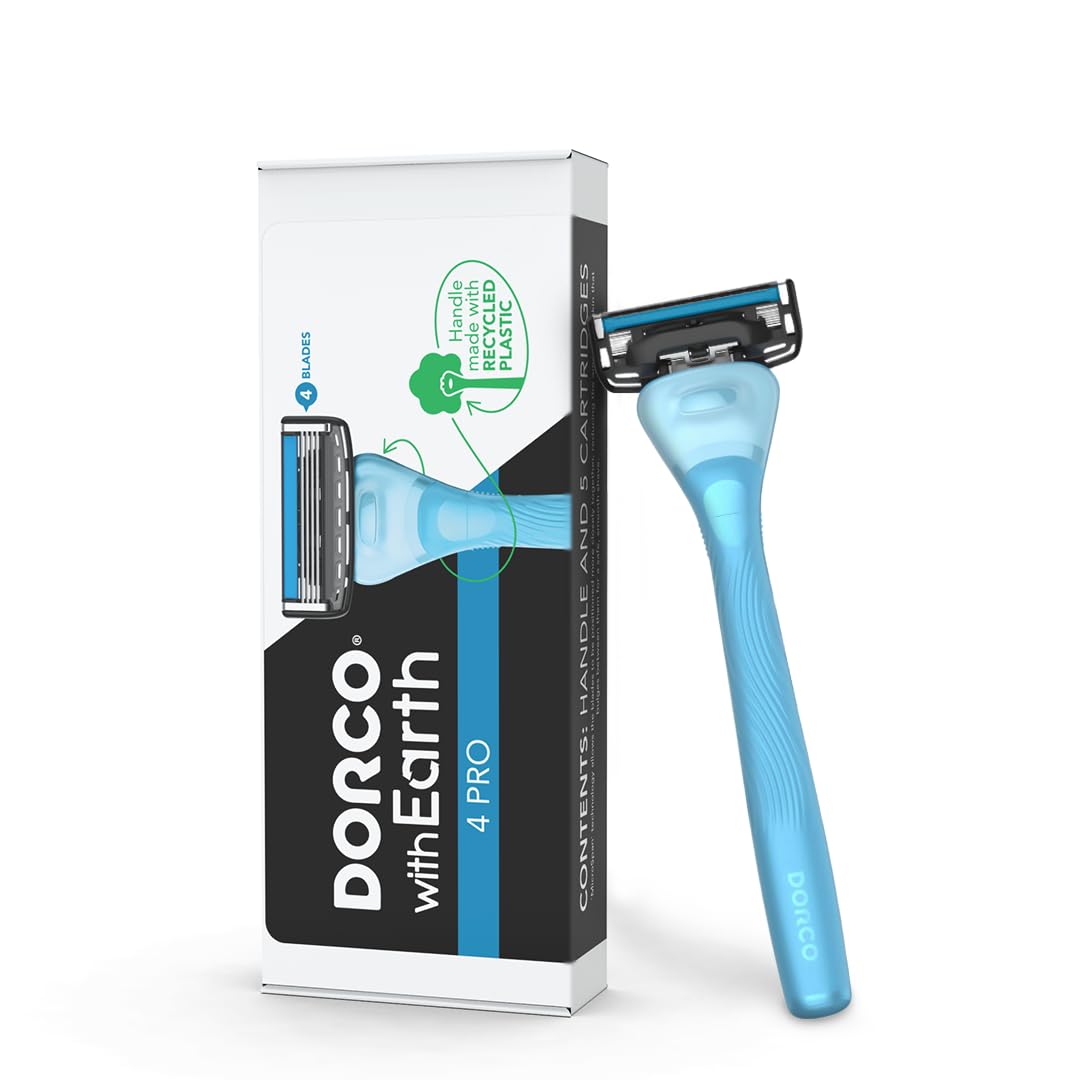 Amazon.com : DORCO with Earth Razor with Pace 4 Pro Cartridges • Handle ...