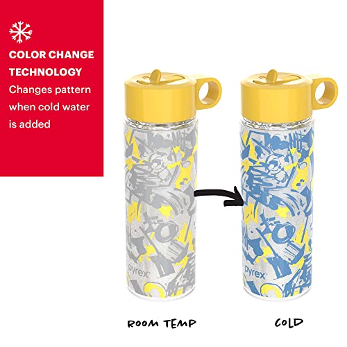 Snapklik.com : Pyrex 24-Oz Color Changing Glass Water Bottle
