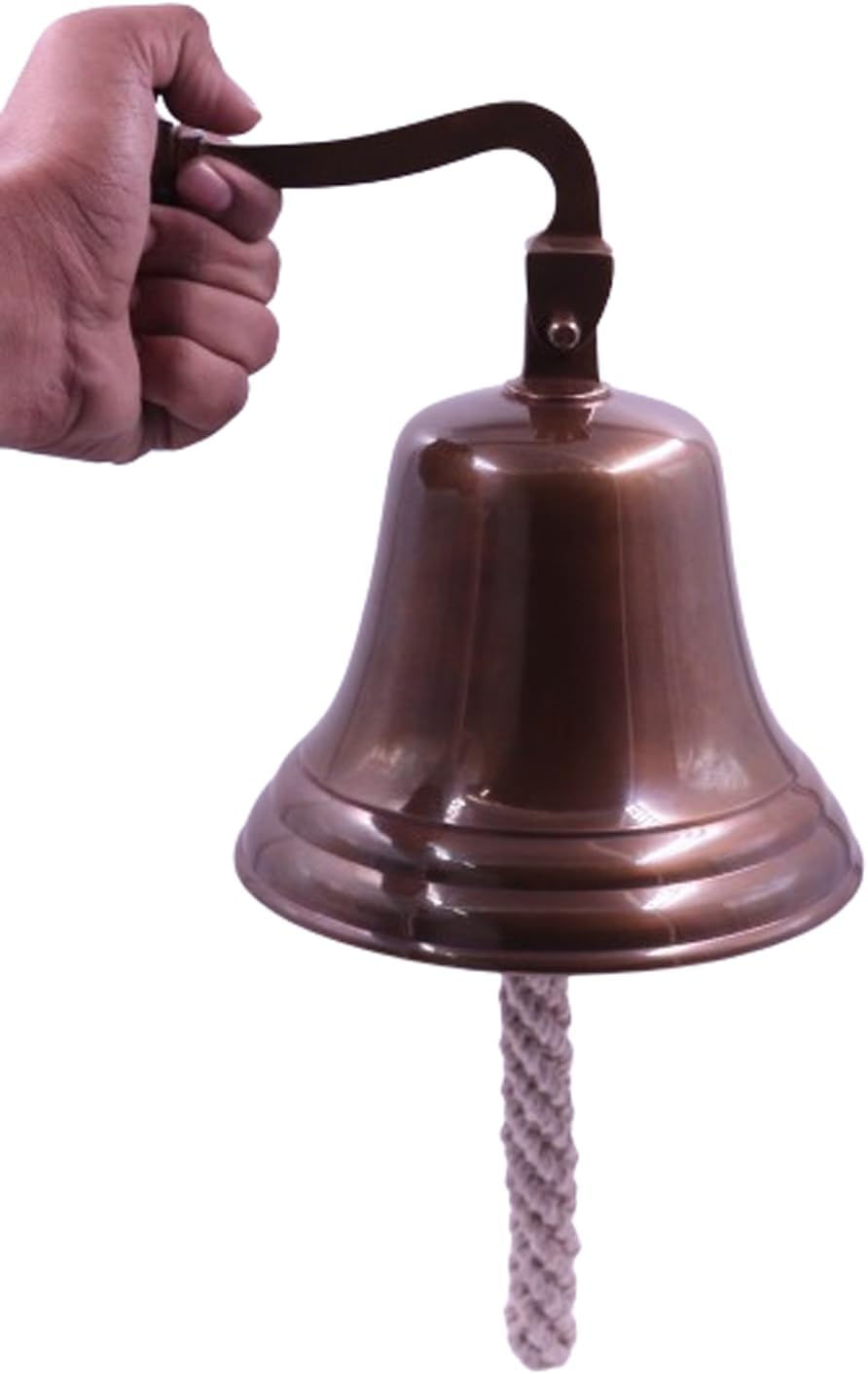 Amazon.com: Hanging Bell Dinner Bell Outdoor Bell Bracket Mount Wall ...