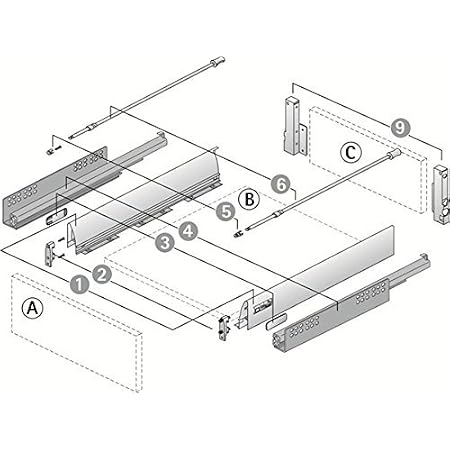 Hettich Innotech 470MM (30kgs) Full Extn. Silent Pot & Pan Drawer ...