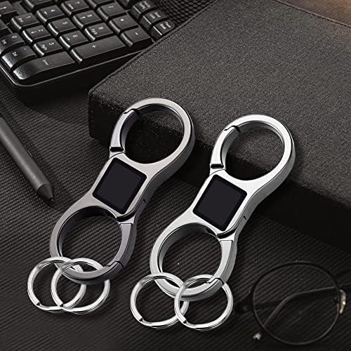 4 PCS Stainless Steel Key Chain, AFUNTA Key Ring Heavy Duty Detachable ...