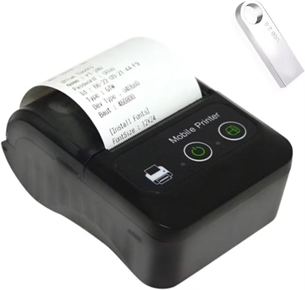 Amazon.com: GZGYNADAST Bluetooth Thermal Receipt Printer 58mm, Android ...