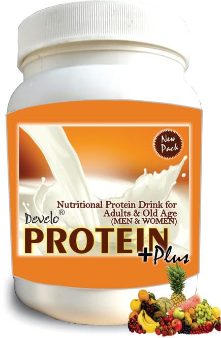Develo Daily Triple Protein (Whey, Soy & Milk) Powder for Adults, Men ...