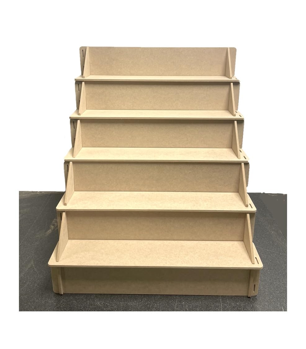MDF 6 Tier Rectangular Display Craft Table - Size display shelf 532mm x ...