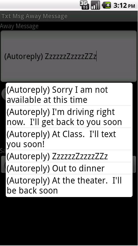 Txt Msg Away Message - App on Amazon Appstore